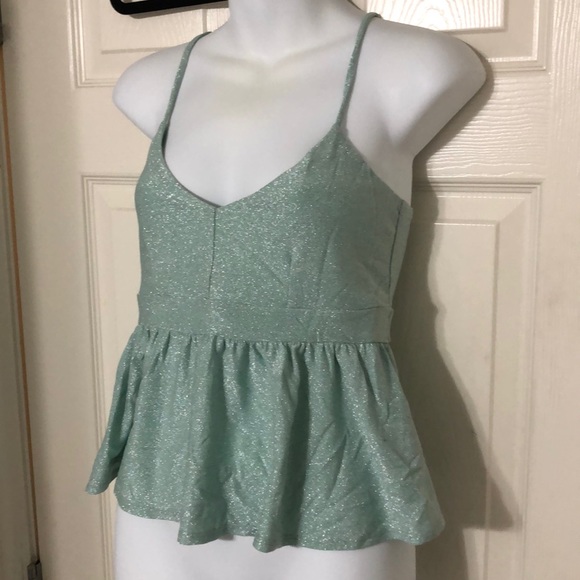 New Look | Tops | New Look Sparkly Peplum Tank | Poshmark